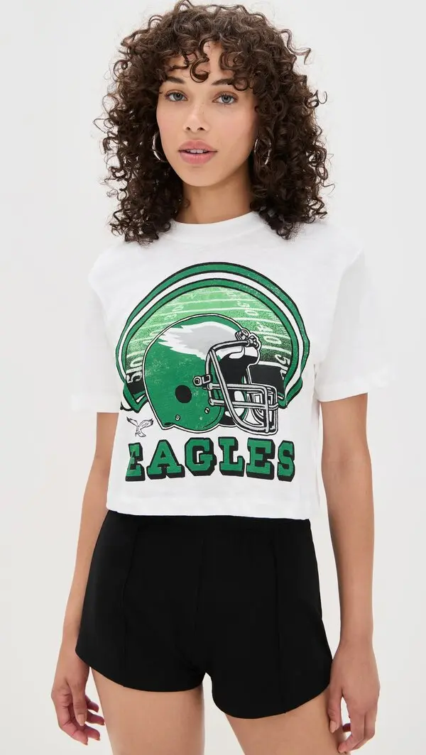 Junk Food Eagles Graphic Crop T-shirt