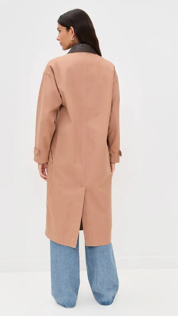 LE BOP Long Utility Barn Jacket - Mocha