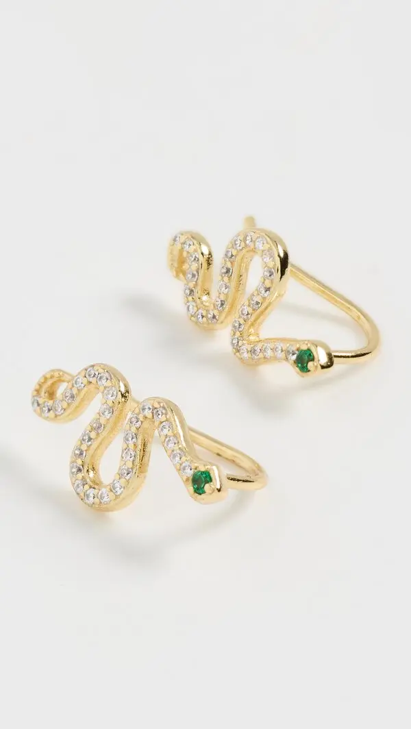 Shashi Serpent Climber Earrings