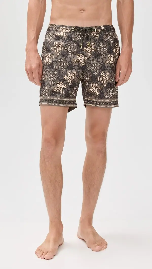Orlebar Brown Bulldog Drawcord Paisley Bloom 6" Shorts