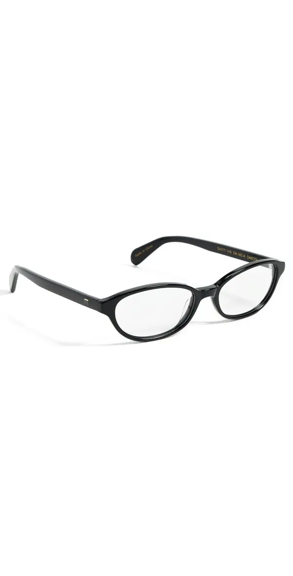 ELISA JOHNSON Dakota Oval Frame Glasses - Gloss Black