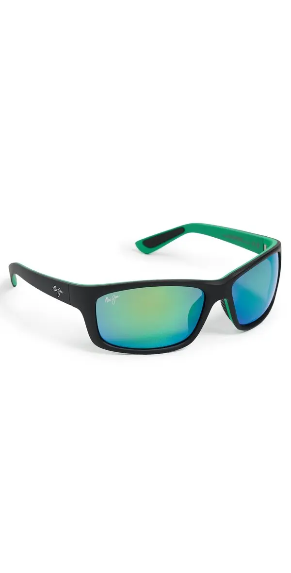Maui Jim Kanaio Coast Sunglasses - Black-black-green