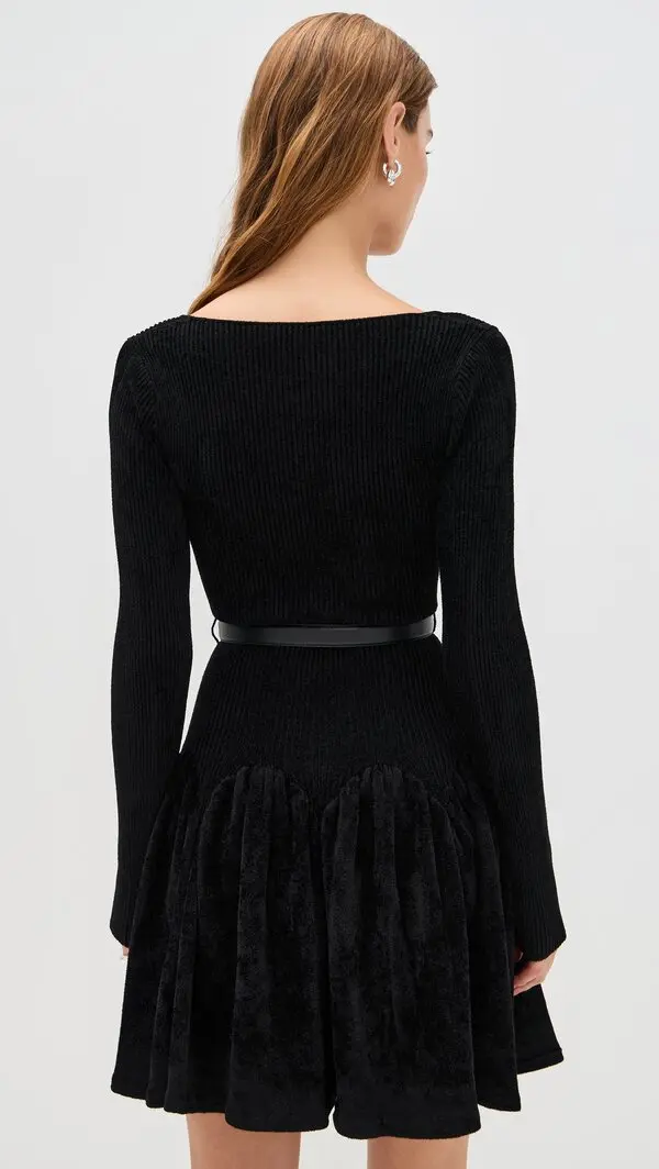 SELF-PORTRAIT Chenille Knit Mini Dress