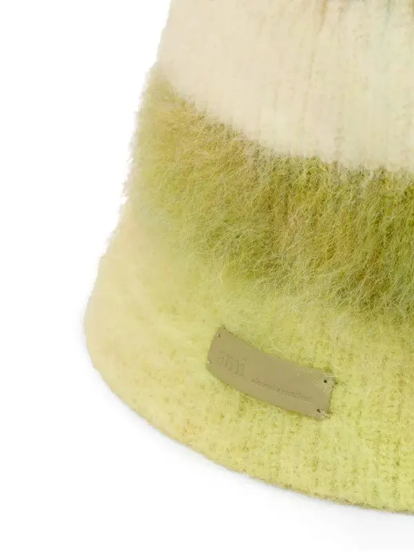Ami Striped Mohair Bucket Hat