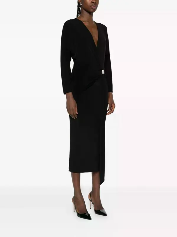 NISSA Crystal-embellishment Midi Dress