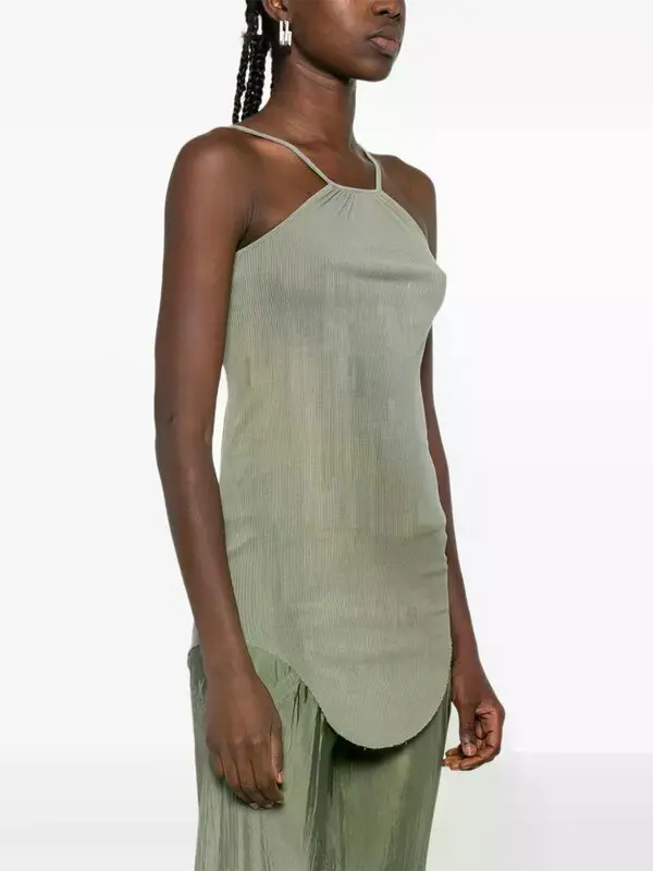 Rick Owens Skorpio Ribbed Tank Top - Green