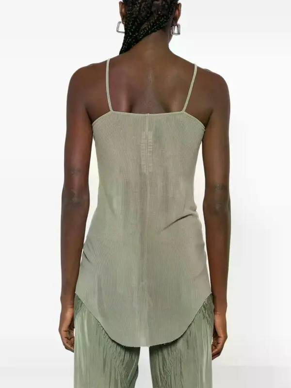 Rick Owens Skorpio Ribbed Tank Top - Green