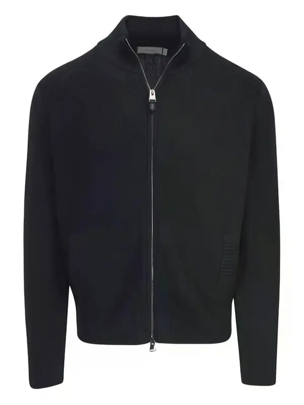 Canali Zip-up Cardigan - Blue