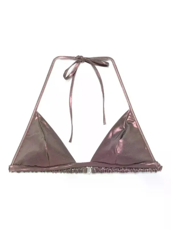 Rick Owens Metallic-effect Halter Bikini Top - Pink