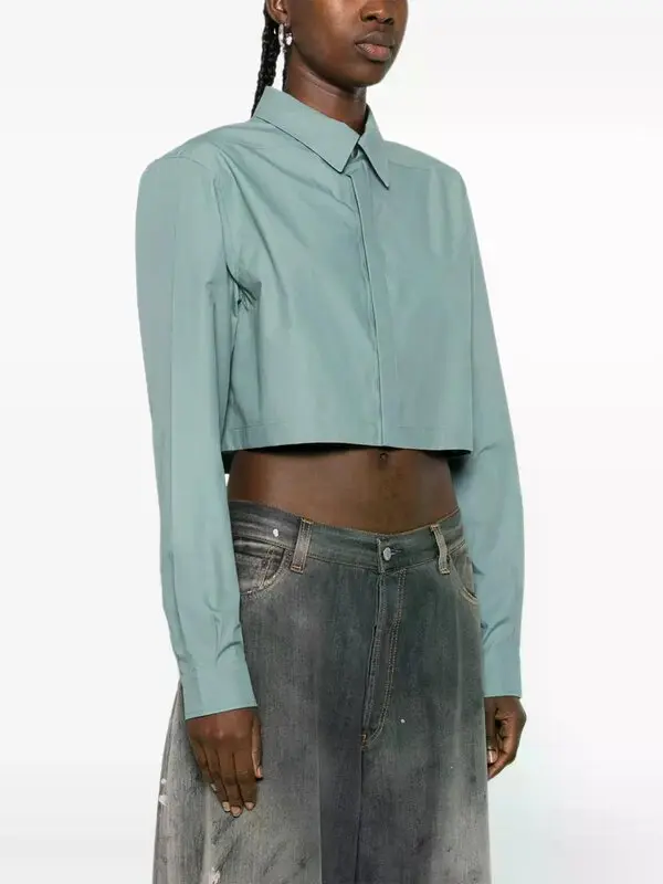 Rick Owens Long-sleeve Cropped Shirt