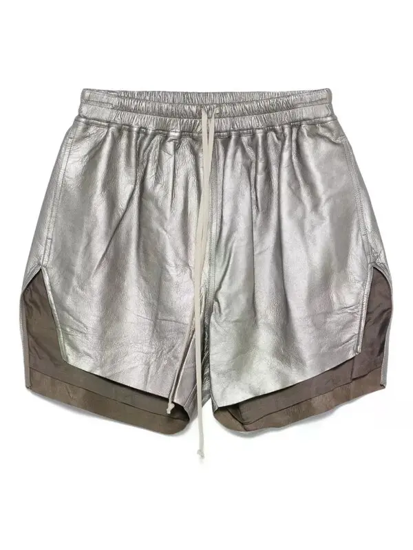 Rick Owens Leather Drawstring Shorts