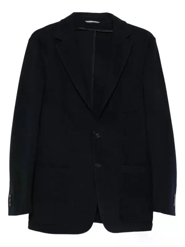 Canali Patch-pocket Knitted Blazer