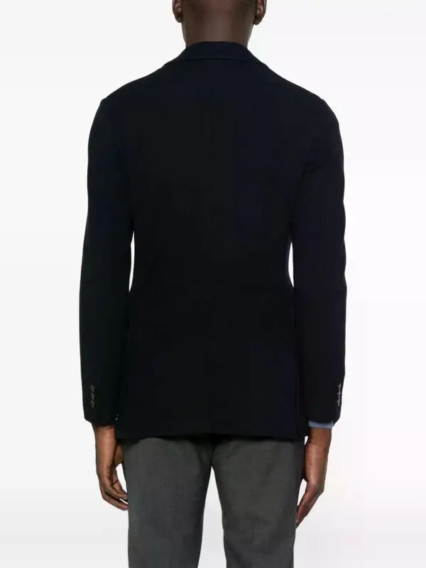 Canali Patch-pocket Knitted Blazer