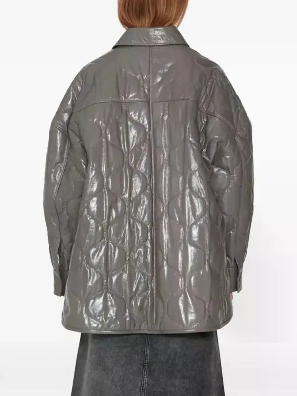 Remain Birger Christensen Quilted Leather Shirt Jacket