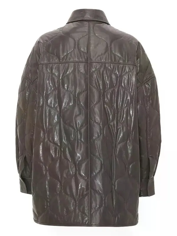 Remain Birger Christensen Quilted Leather Shirt Jacket