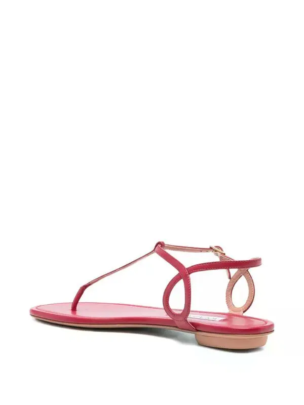 AQUAZZURA Almost Bare T-bar Sandals - Red