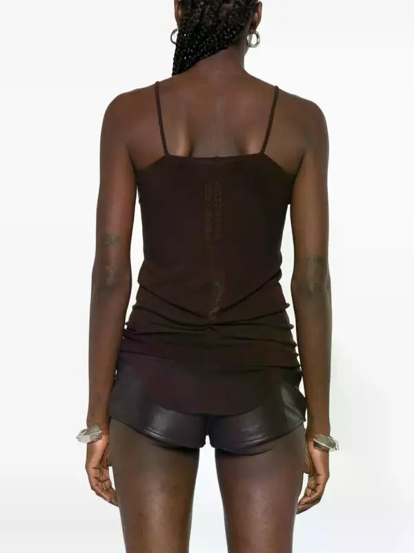 Rick Owens Ribbed-knit Top - Brown