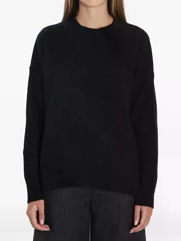 ALLUDE Ribbed Crew-neck Cashmere Sweater