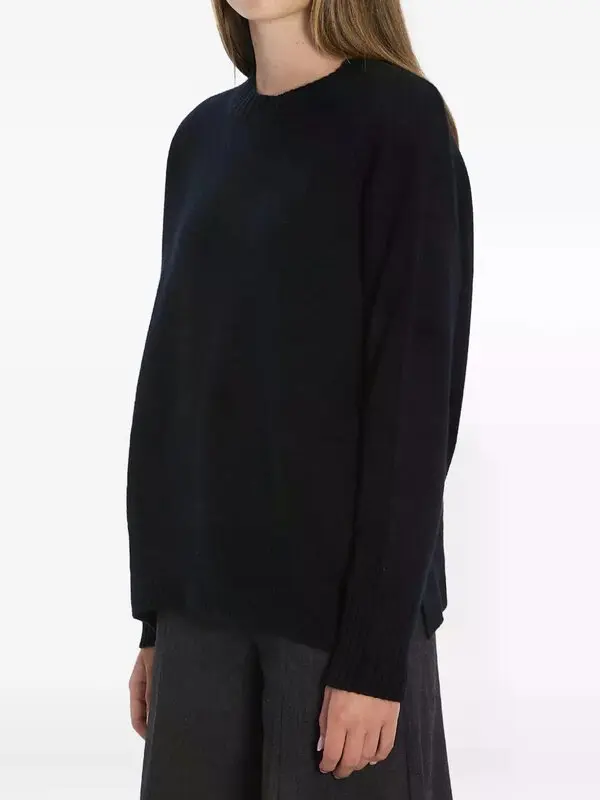 ALLUDE Ribbed Crew-neck Cashmere Sweater