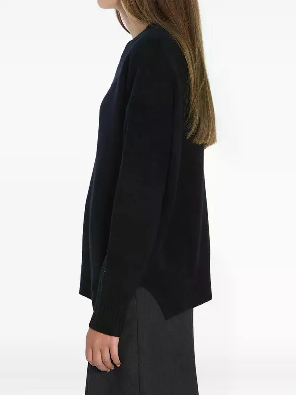 ALLUDE Ribbed Crew-neck Cashmere Sweater