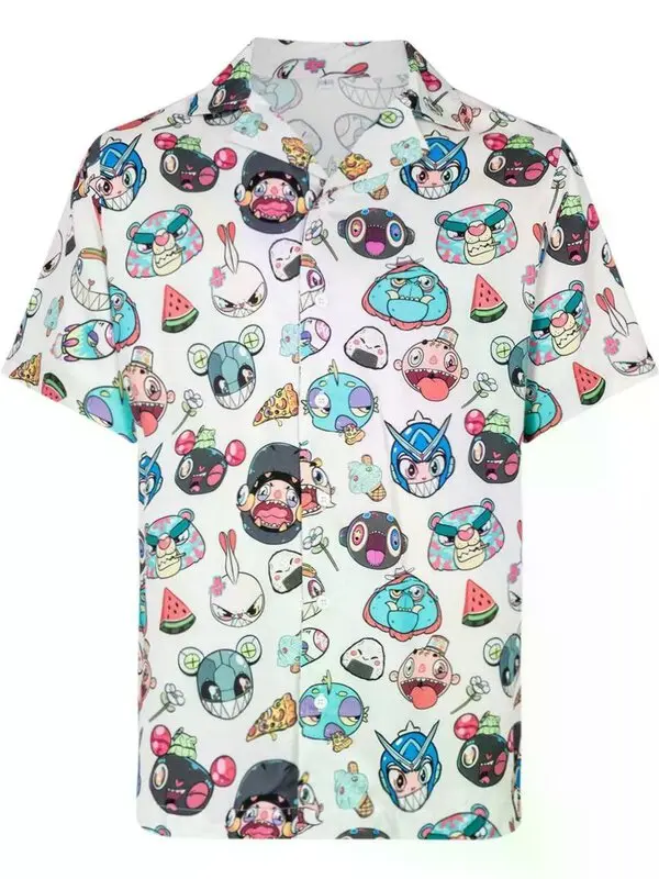 KARAFURU Button-up Short-sleeve Shirt