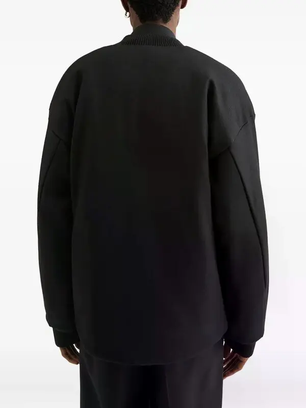 JIL SANDER Wool Bomber Jacket - Black