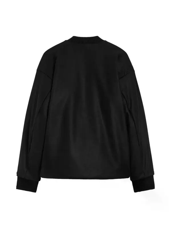 JIL SANDER Wool Bomber Jacket - Black