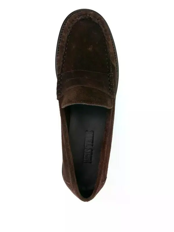 Paris Texas Penny-strap Suede Loafers - Brown