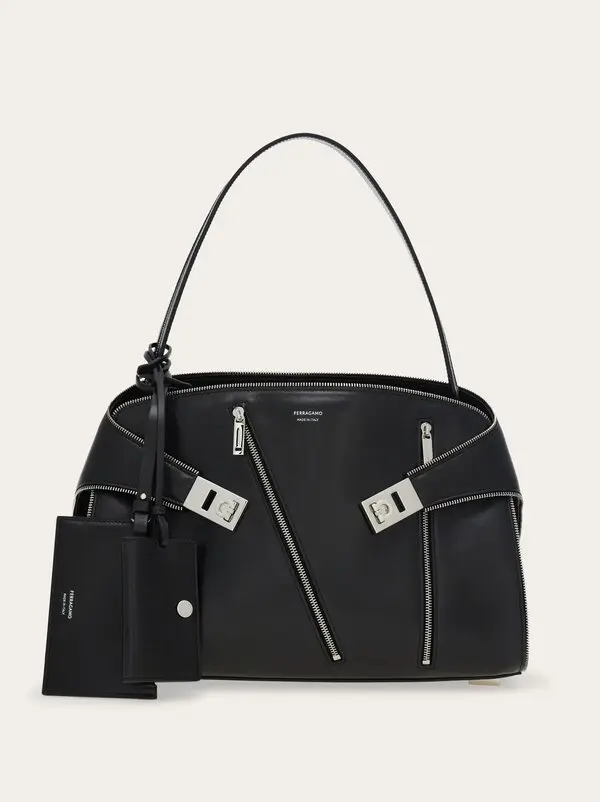 FERRAGAMO Hug Soft Multi-zip Shoulder Bag