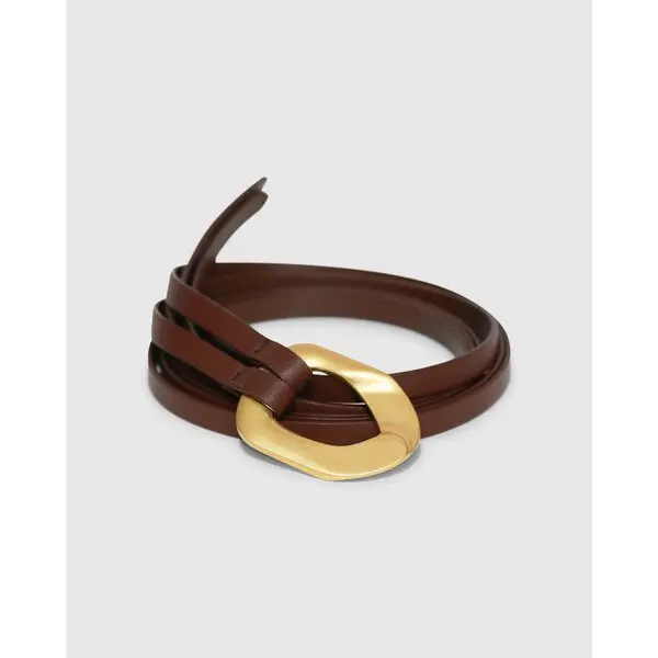 BELLE & BLOOM Dream On Leather Belt - Brown