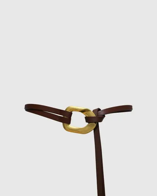 BELLE & BLOOM Dream On Leather Belt - Brown