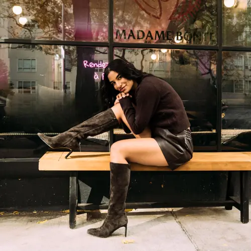 AMIE RAFA Mishel Knee High Suede Boots - Brown