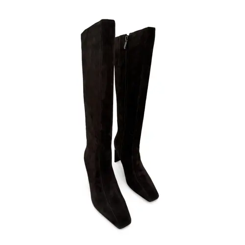 AMIE RAFA Mishel Knee High Suede Boots - Brown