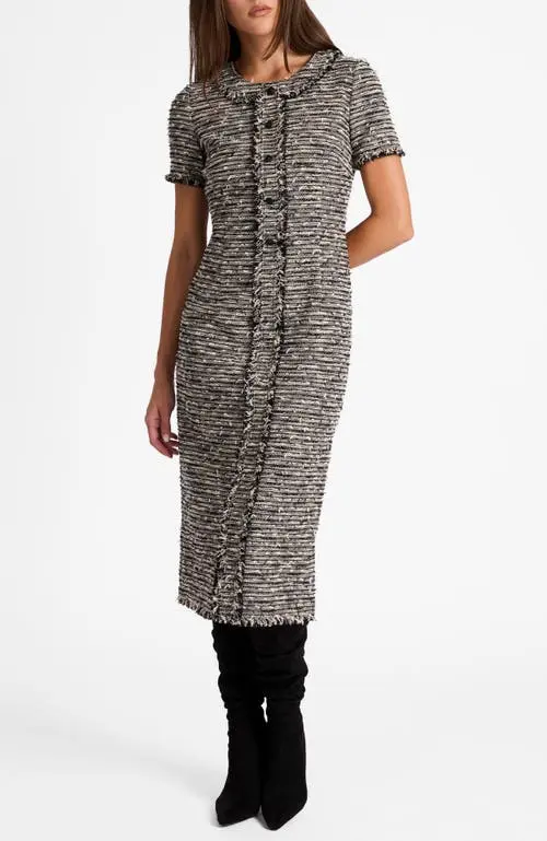 Santorelli Cass Midi Tweed Dress