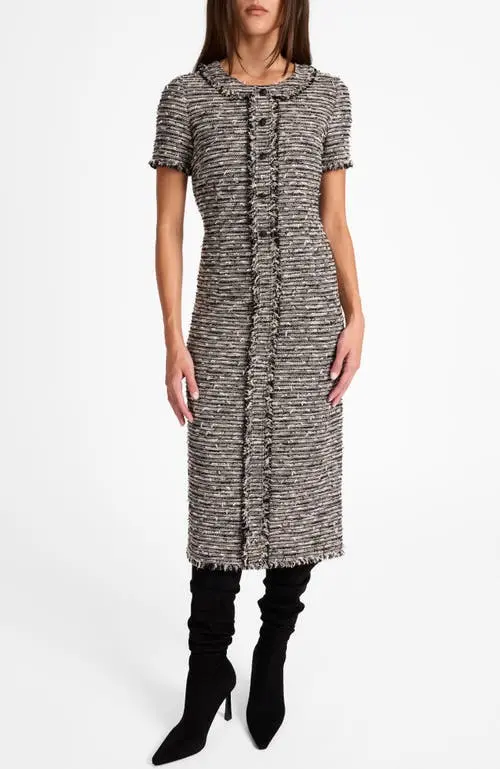 Santorelli Cass Midi Tweed Dress