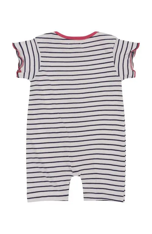 LILLY + SID Organic Cotton Stripe Print Romper