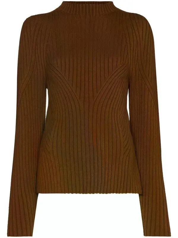 LOW CLASSIC Mock Neck Cutout Back Jumper