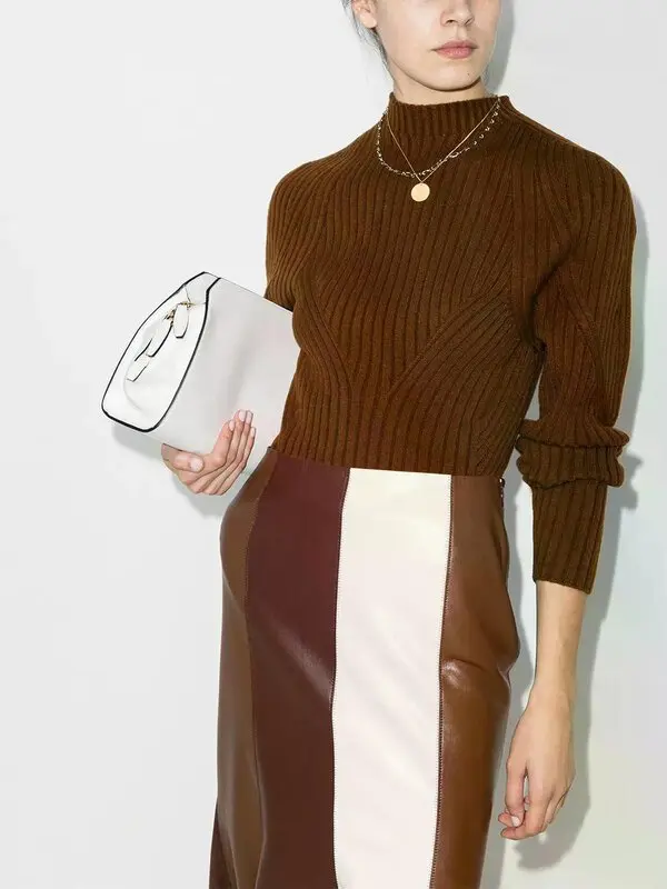 LOW CLASSIC Mock Neck Cutout Back Jumper