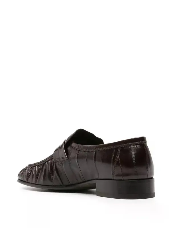 THE ROW Embossed Eel Leather Loafers