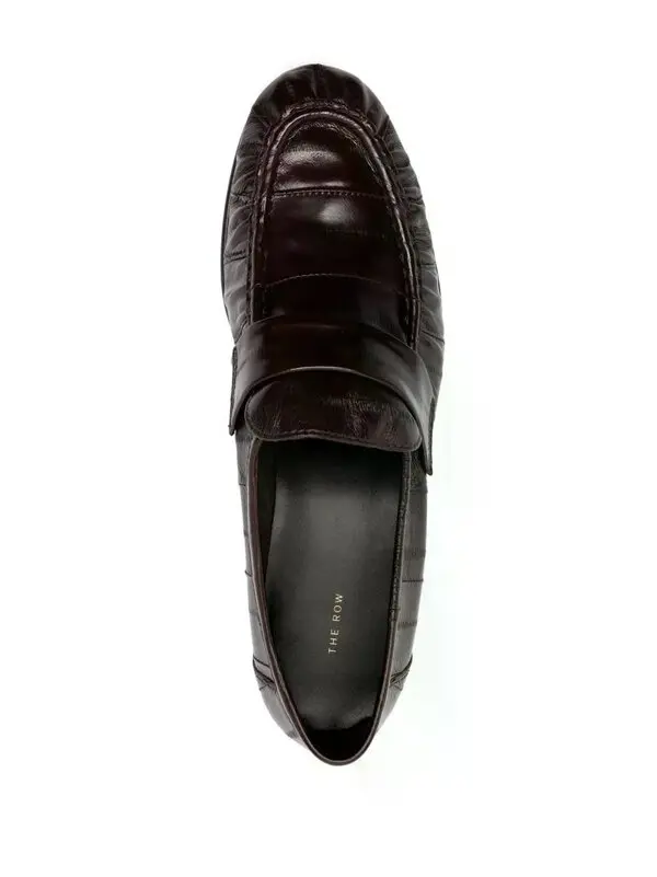 THE ROW Embossed Eel Leather Loafers