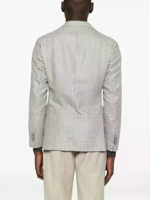 Tagliatore Glen Plaid Wool Jacket - Grey