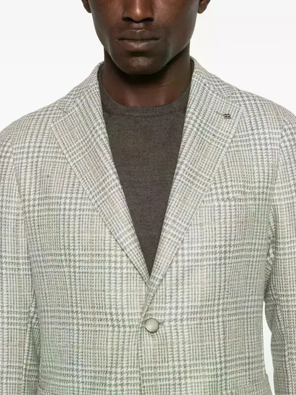 Tagliatore Glen Plaid Wool Jacket - Grey