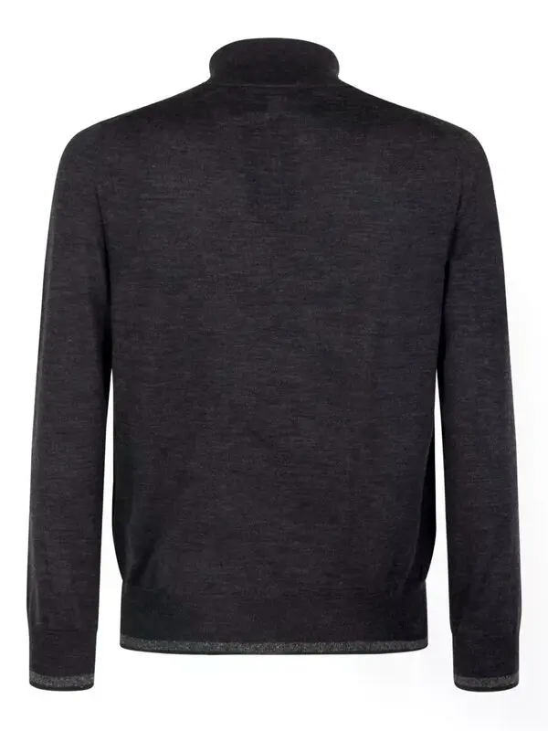 Canali High-neck Long Sleeve Sweater - Grey
