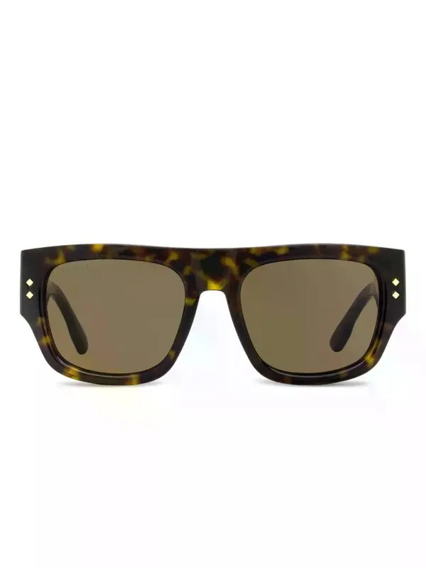 Gucci Gg1262 Rectangular-frame Sunglasses - Brown