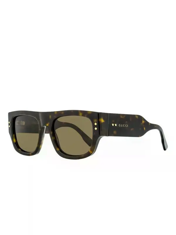 Gucci Gg1262 Rectangular-frame Sunglasses - Brown