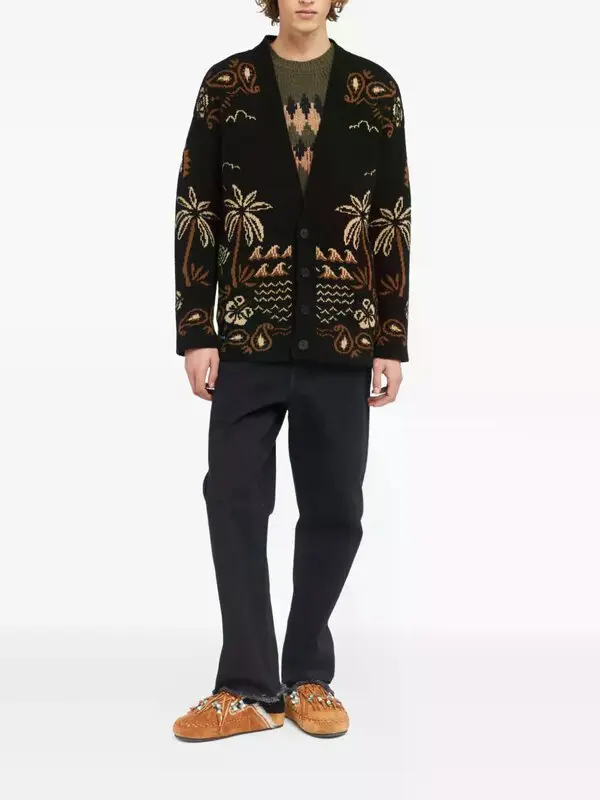Alanui Palm-tree Paisley Cardigan