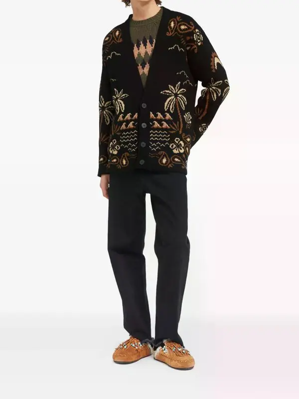 Alanui Palm-tree Paisley Cardigan
