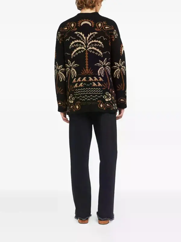 Alanui Palm-tree Paisley Cardigan