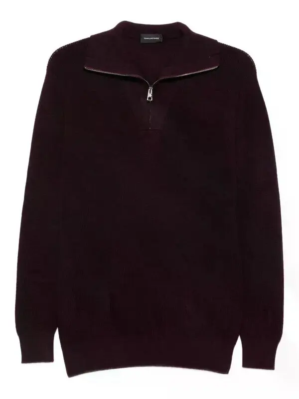 Tagliatore Zip-neck Wool Sweater