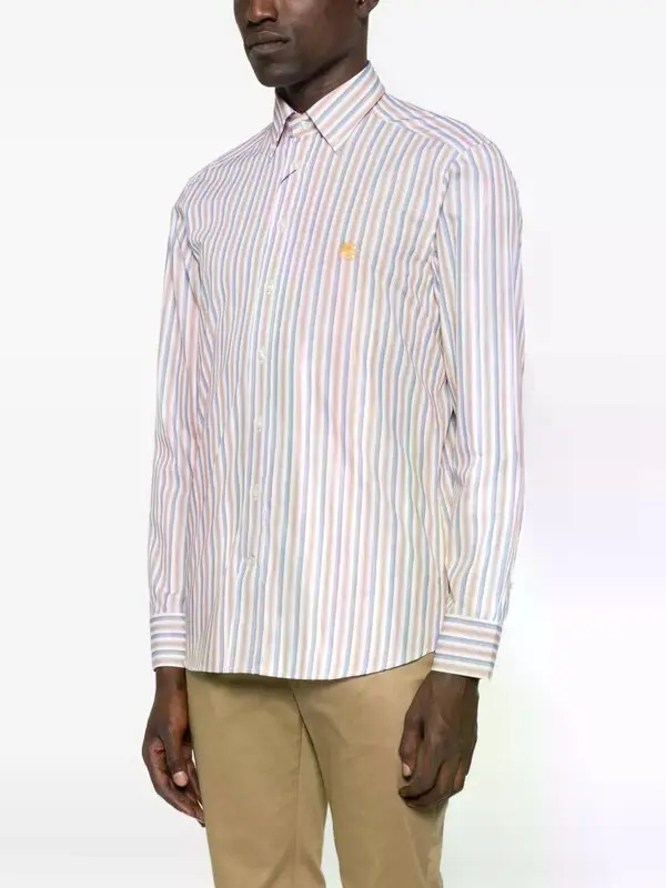 Etro Striped Long-sleeved Shirt - White